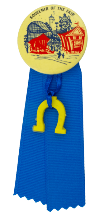 Souvenir of the Fair Yellow Horseshoe | Busy Beaver Button Museum Souvenir of the Fair Yellow Horseshoe | Busy Beaver Button Museum